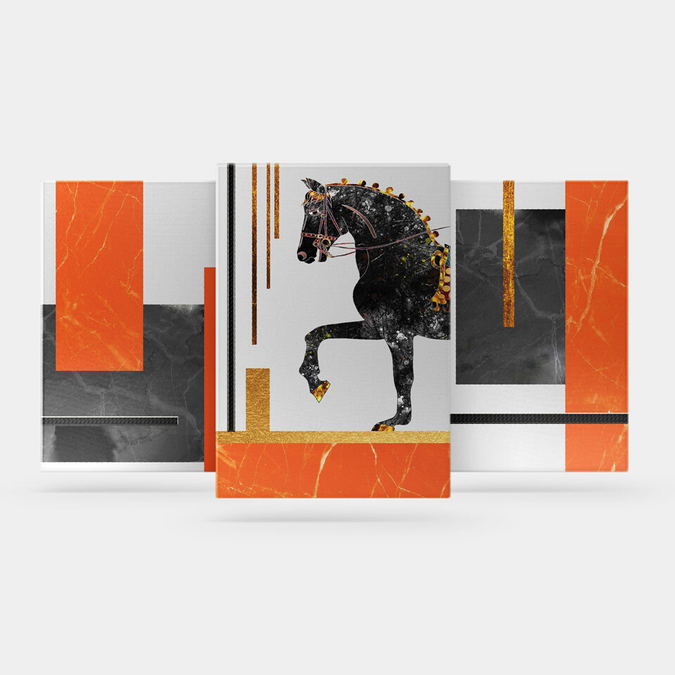 Achetez le tableau décoratif Équidé Noir sur MonTableau