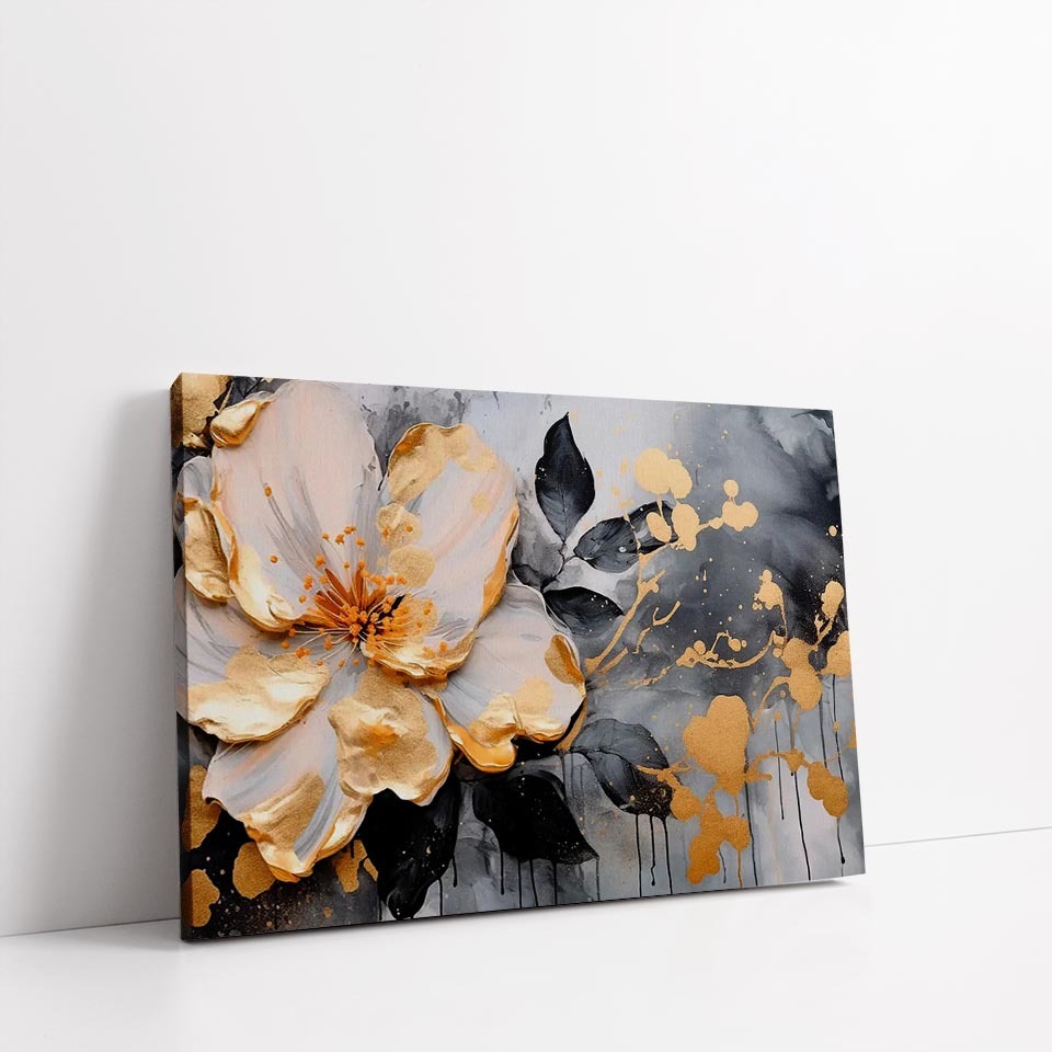Achetez le tableau décoratif Fleur Dorée sur MonTableau