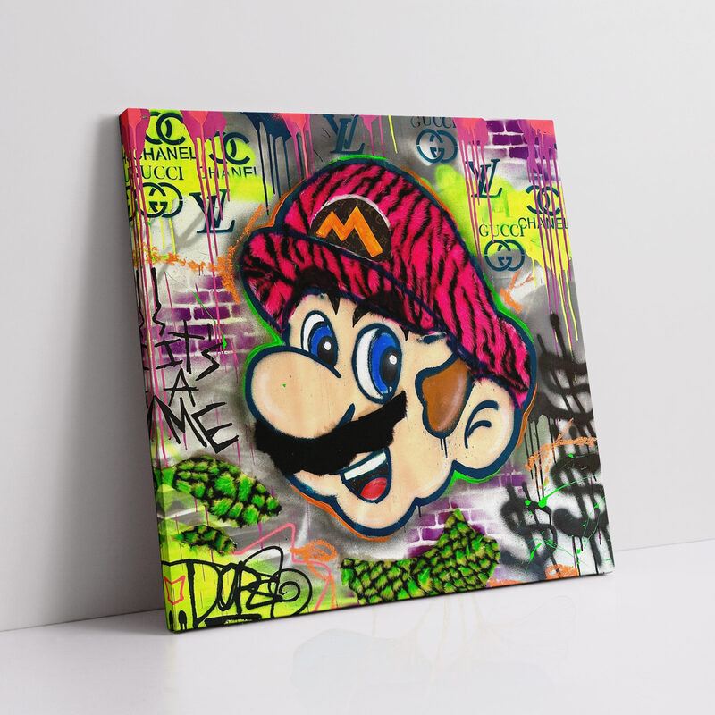 Achetez le tableau décoratif Graffiti Mario sur MonTableau