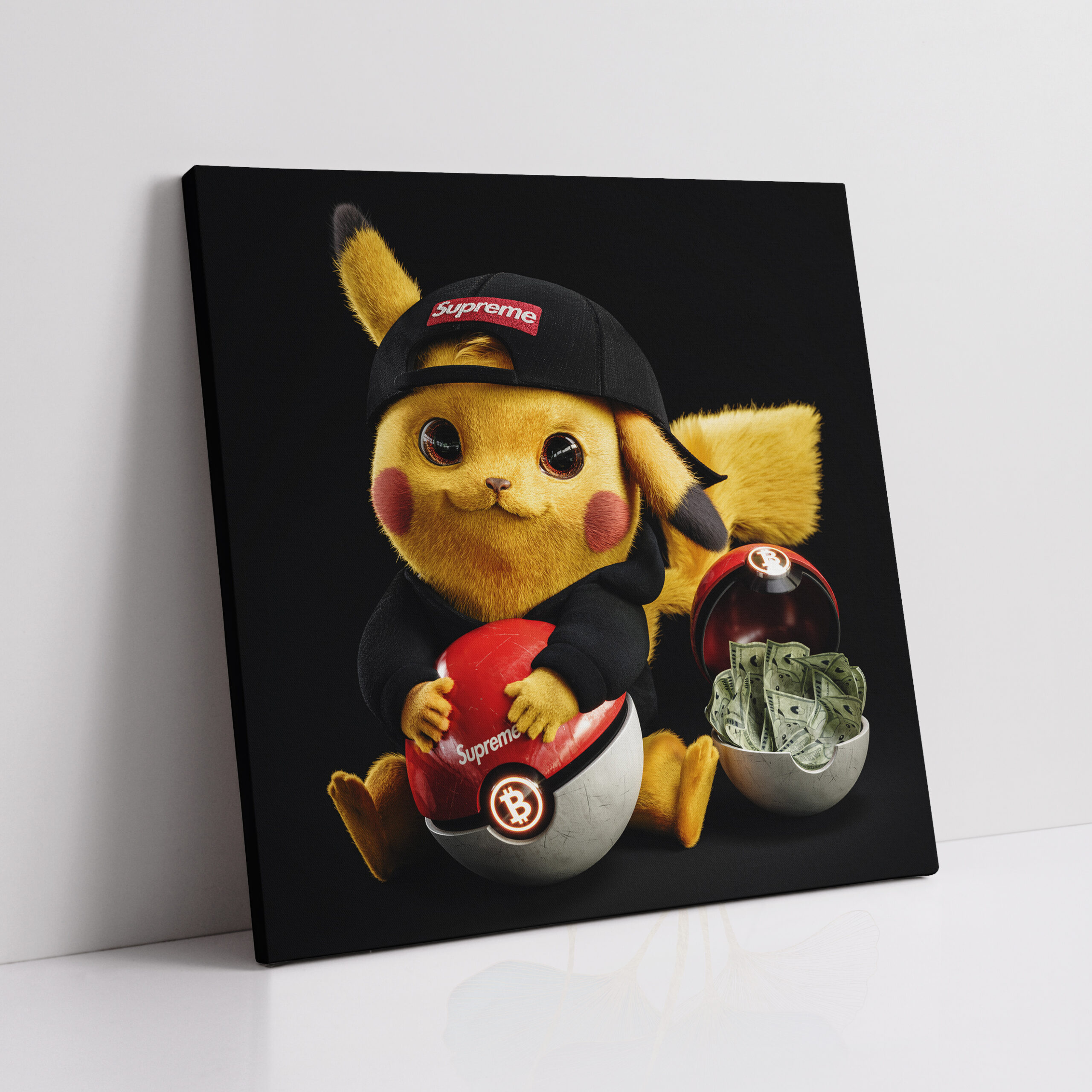 Achetez le tableau décoratif Pikachu Supreme sur MonTableau